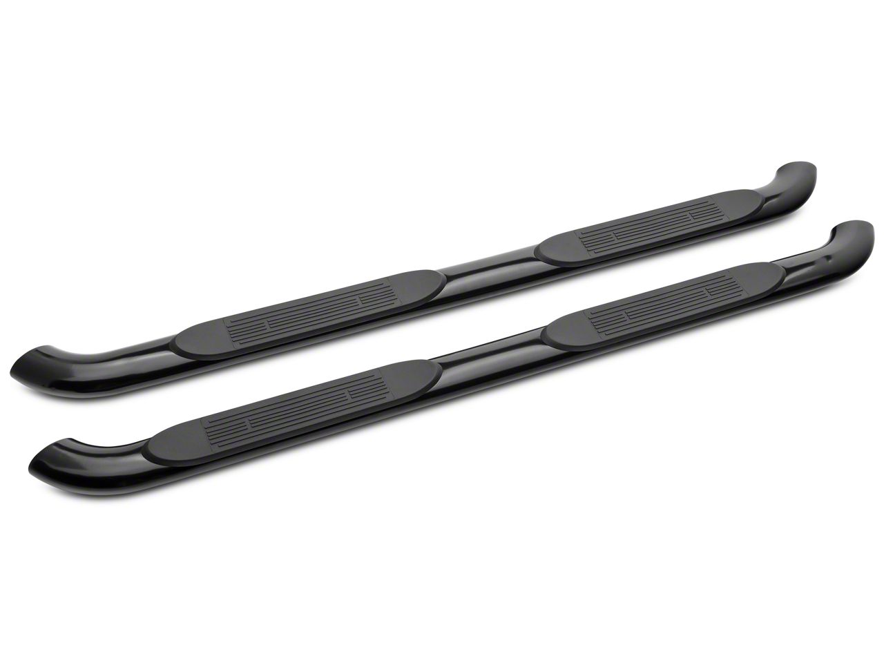 Barricade Silverado 1500 4-Inch Oval Bent End Side Step Bars; Rocker ...
