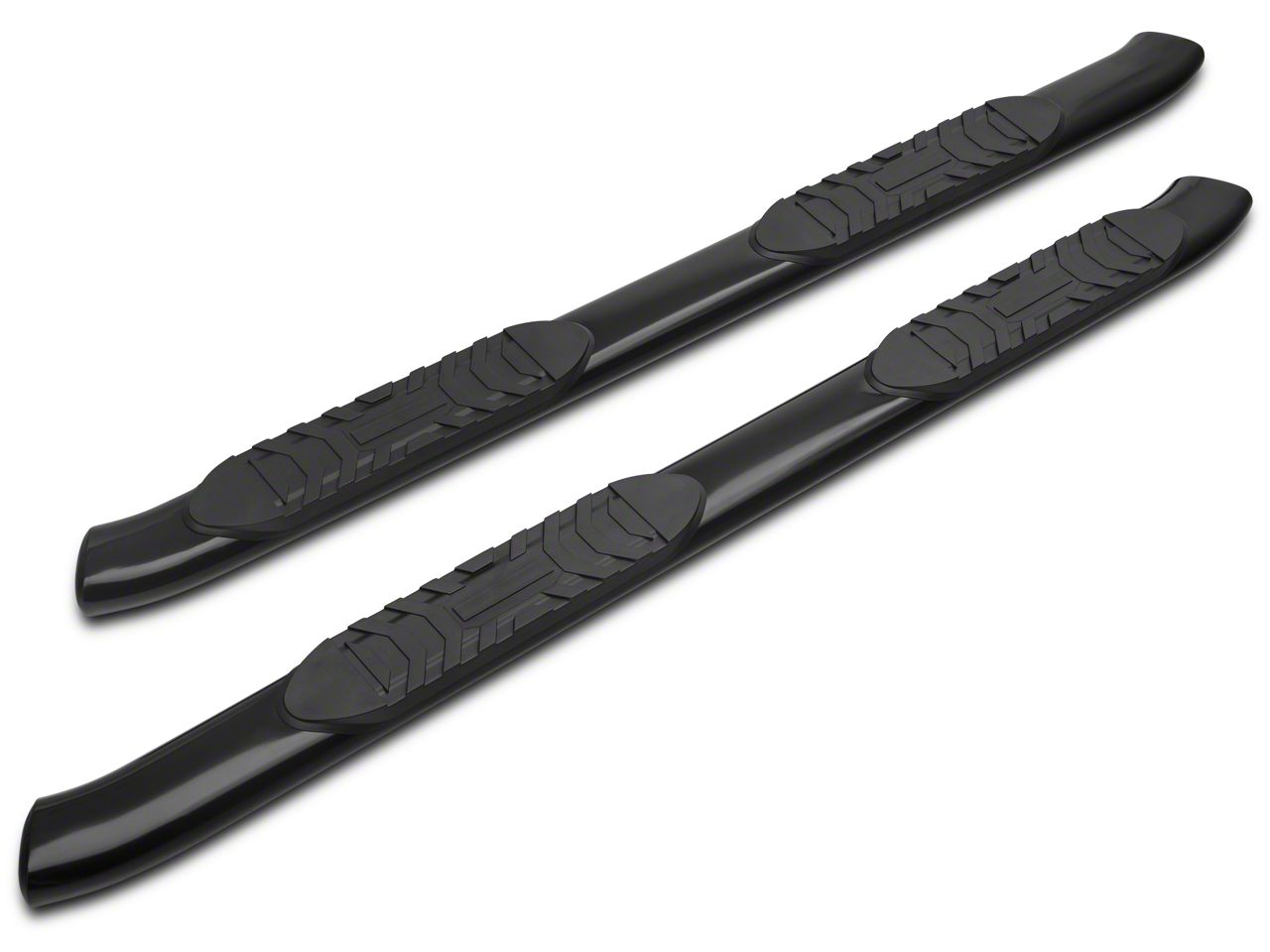 Barricade Silverado 1500 5-Inch Oval Bent End Side Step Bars; Rocker ...
