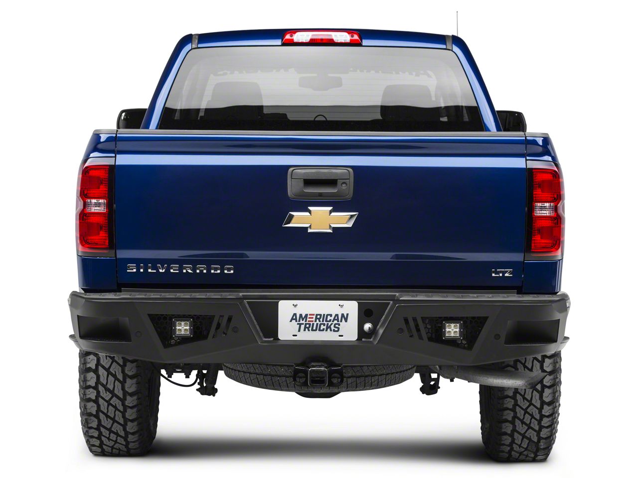 Barricade Silverado 1500 Extreme HD Rear Bumper with LED Flood Lights ...