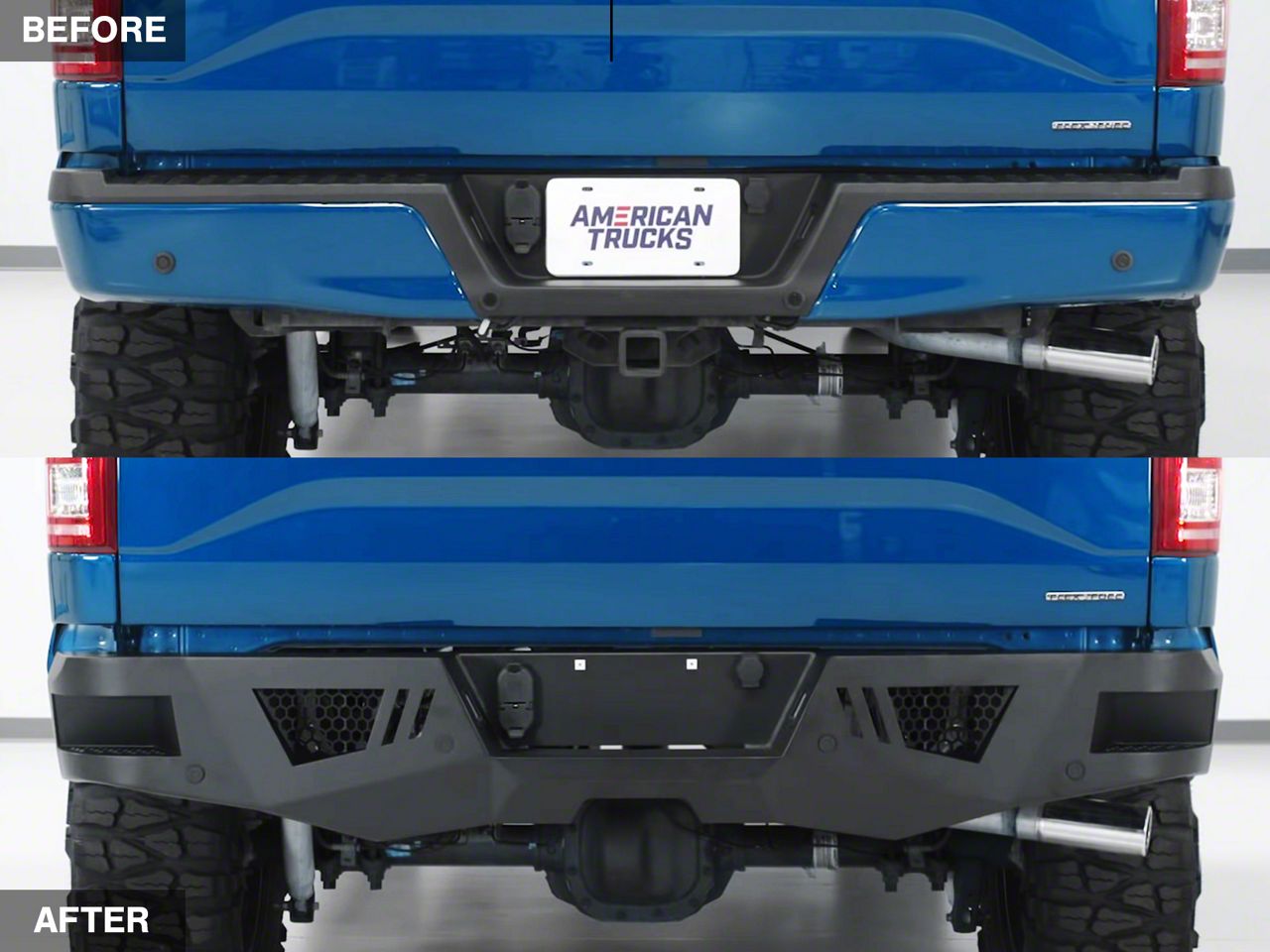 Barricade F-150 Extreme HD Rear Bumper for Factory Hitches T530971 (15 ...