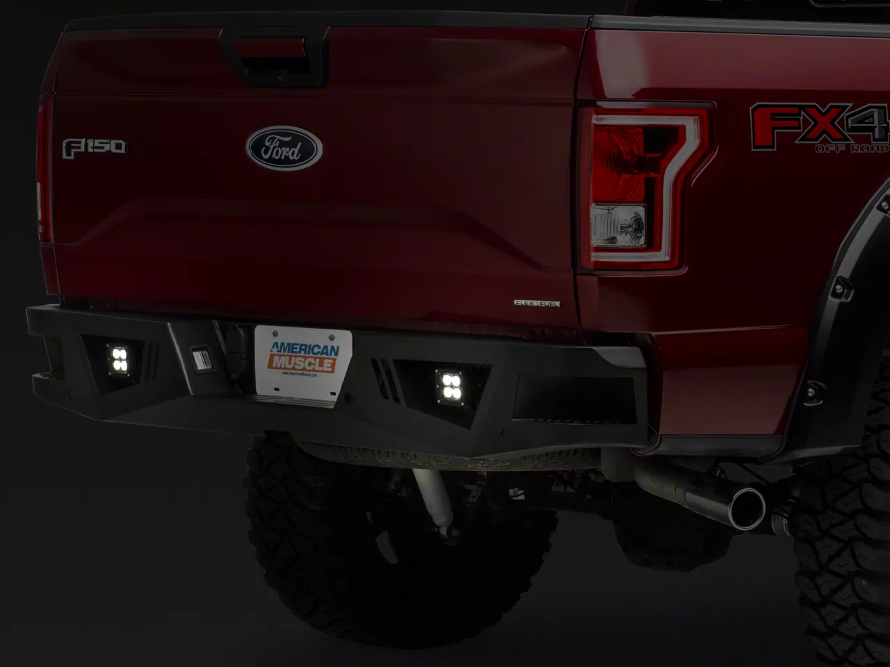 Barricade F-150 Extreme HD Rear Bumper with LED Fog Lights for ...