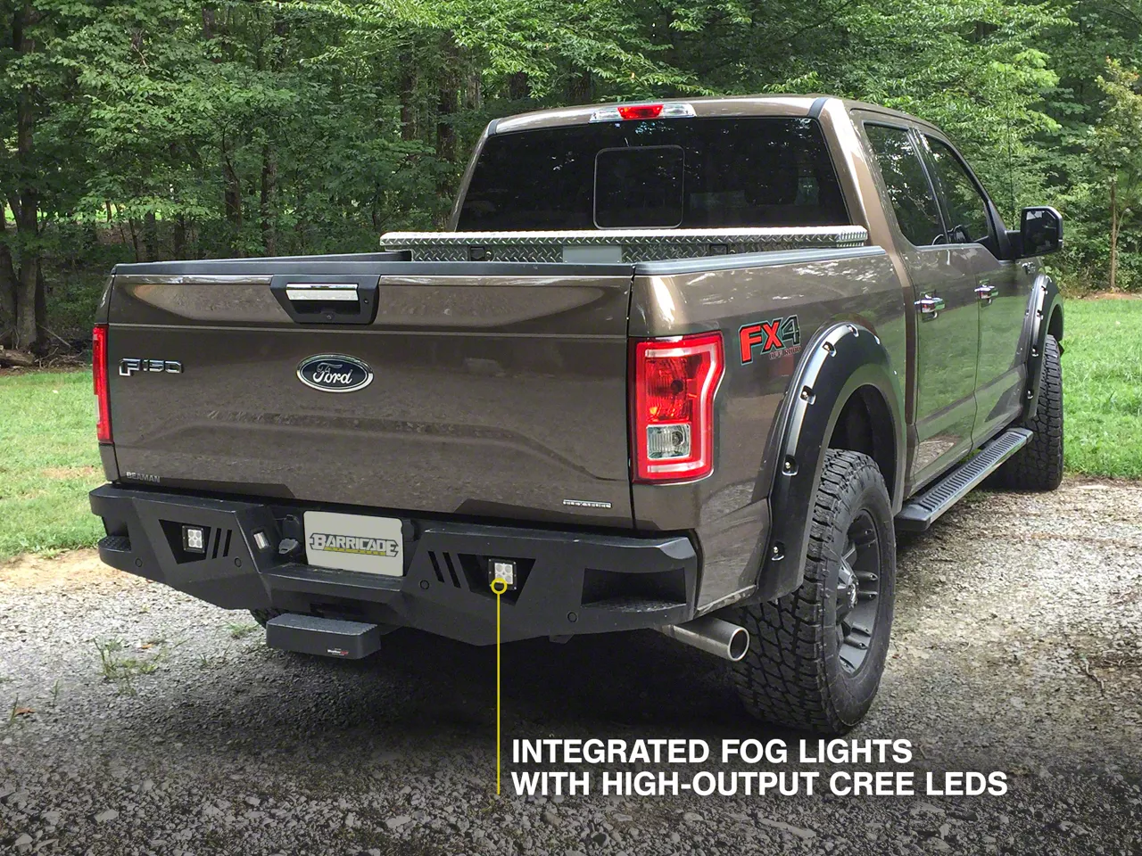 Barricade F-150 Extreme HD Rear Bumper with LED Fog Lights for ...