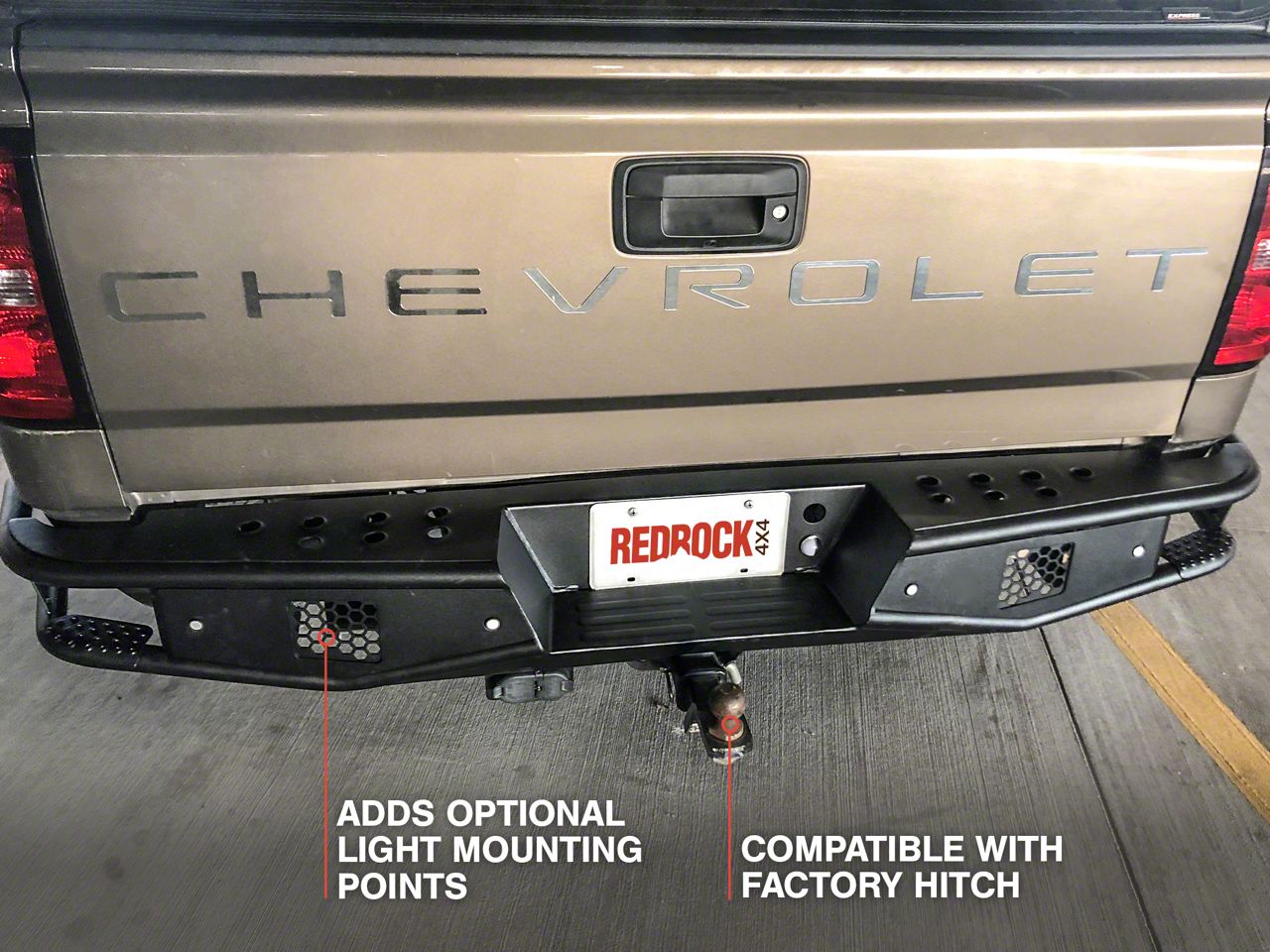 RedRock Silverado 1500 Tubular Off-Road Rear Bumper S106890 (07-18 ...