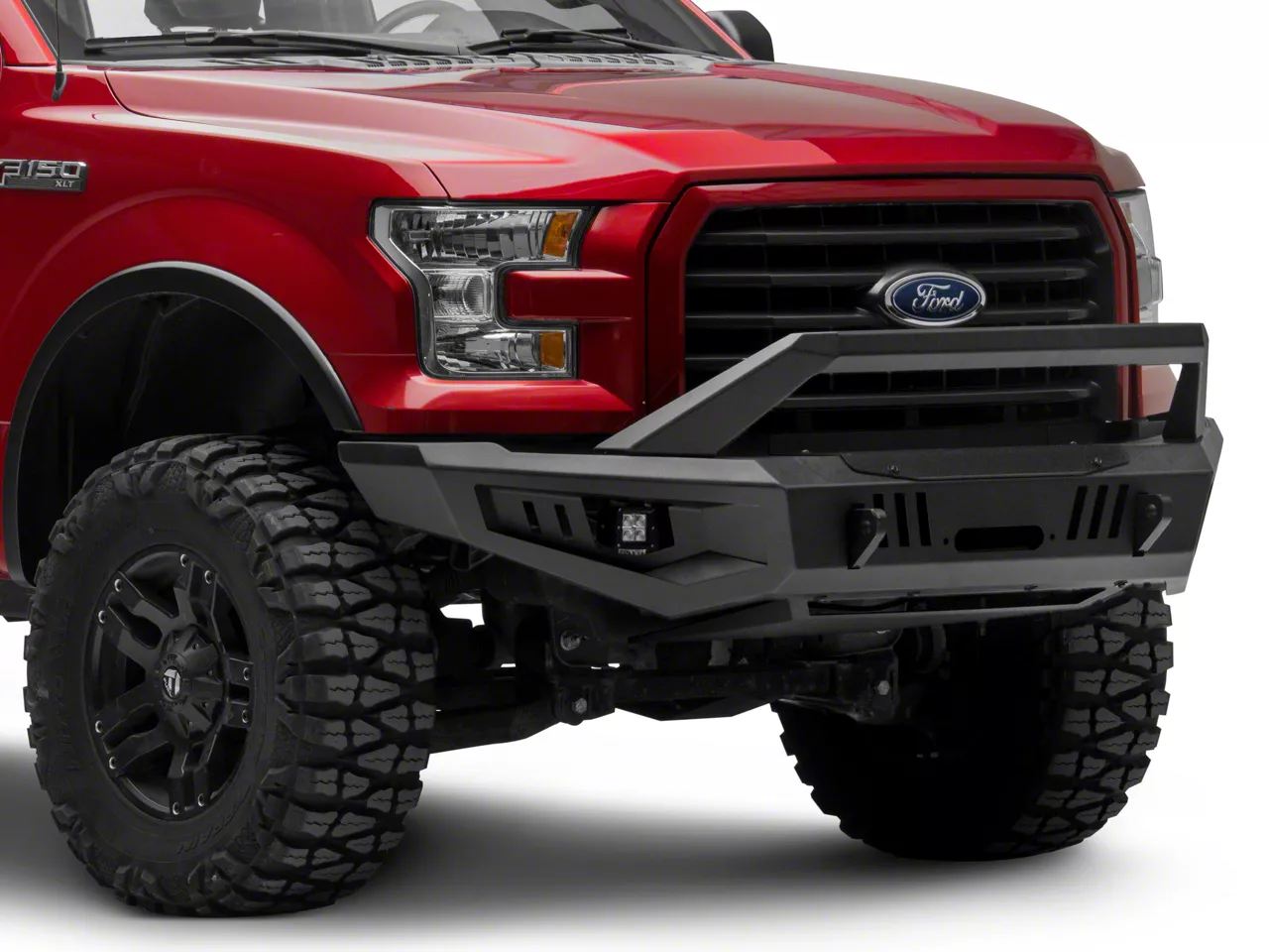 Barricade F-150 Aluminum HD Lite Front Winch Bumper with Skid Plate ...