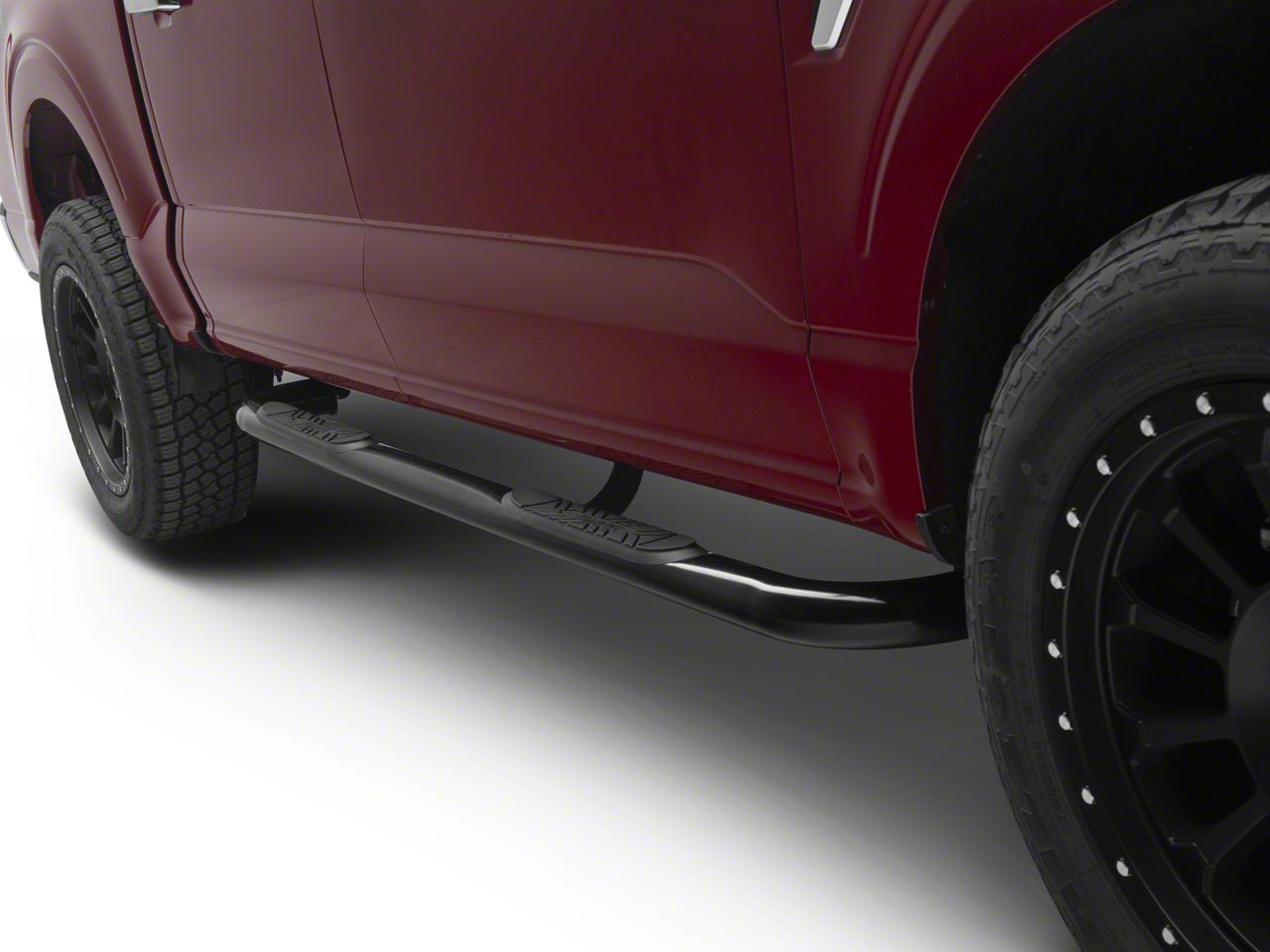 Barricade F-150 E-Series 3-Inch Side Step Bars with 90 Degree Bent Ends ...