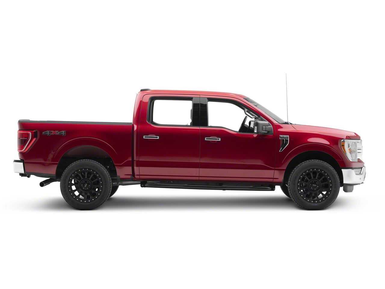 Barricade F-150 E-Series 3-Inch Side Step Bars with 90 Degree Bent Ends; Black T586057 (15-24 F ...