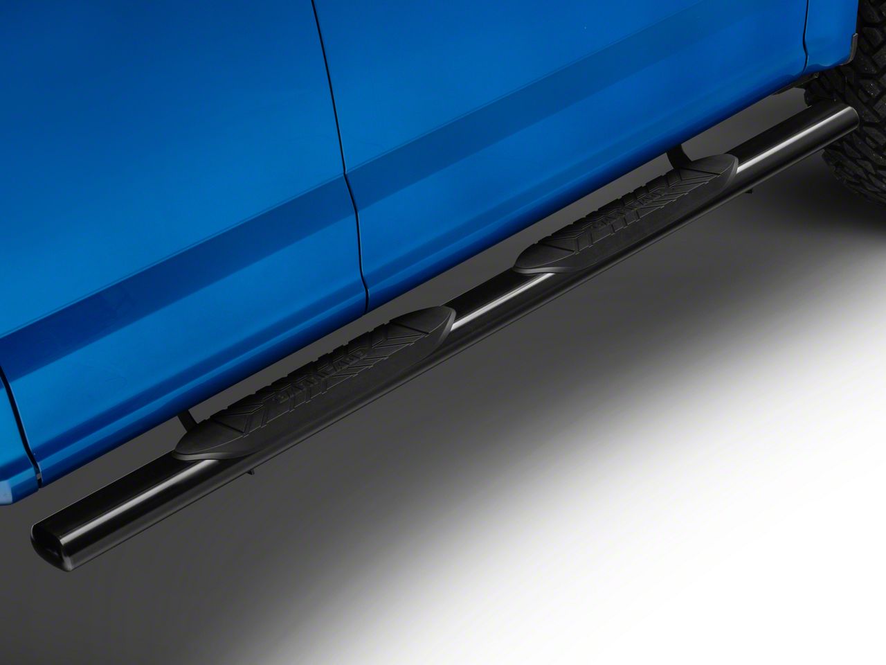 Barricade F-150 E-Series 5-Inch Straight End Side Step Bars; Black ...