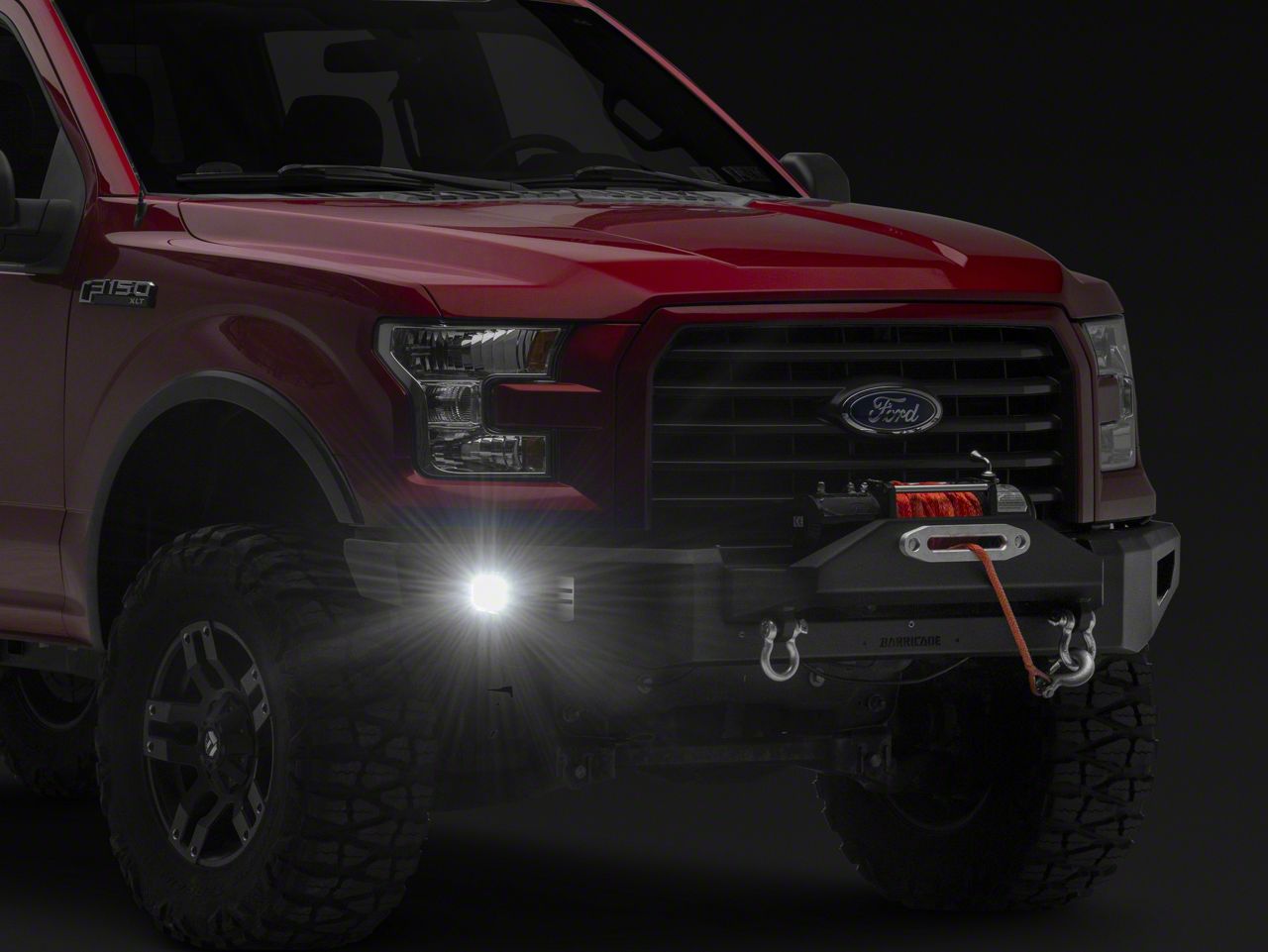 Barricade F-150 HD3 Plate Style HD Winch Mount Front Bumper with LED ...