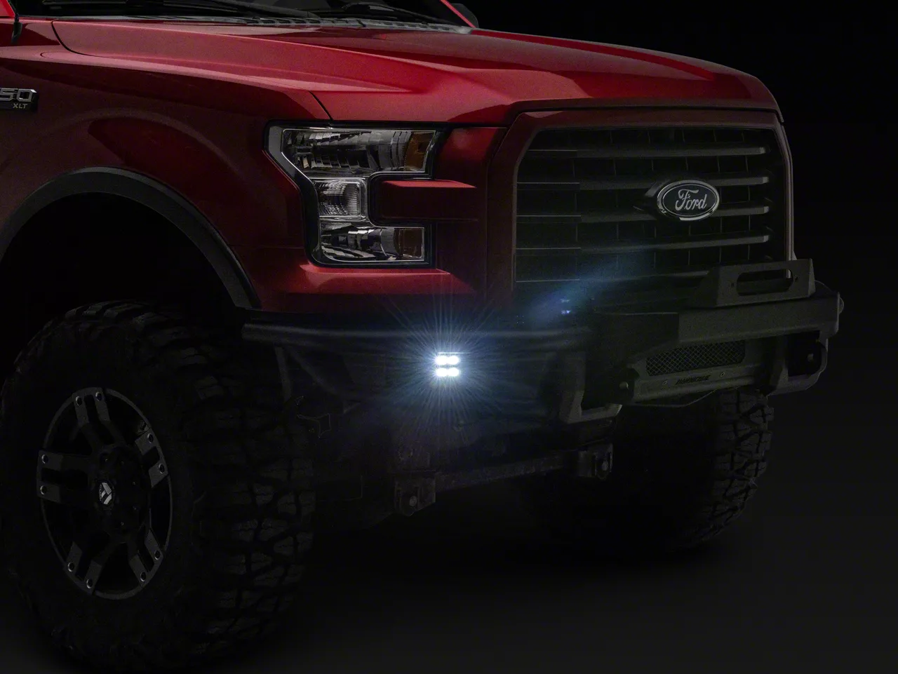 Barricade F-150 HD4 Tubular Winch Mount Front Bumper with LED Fog ...