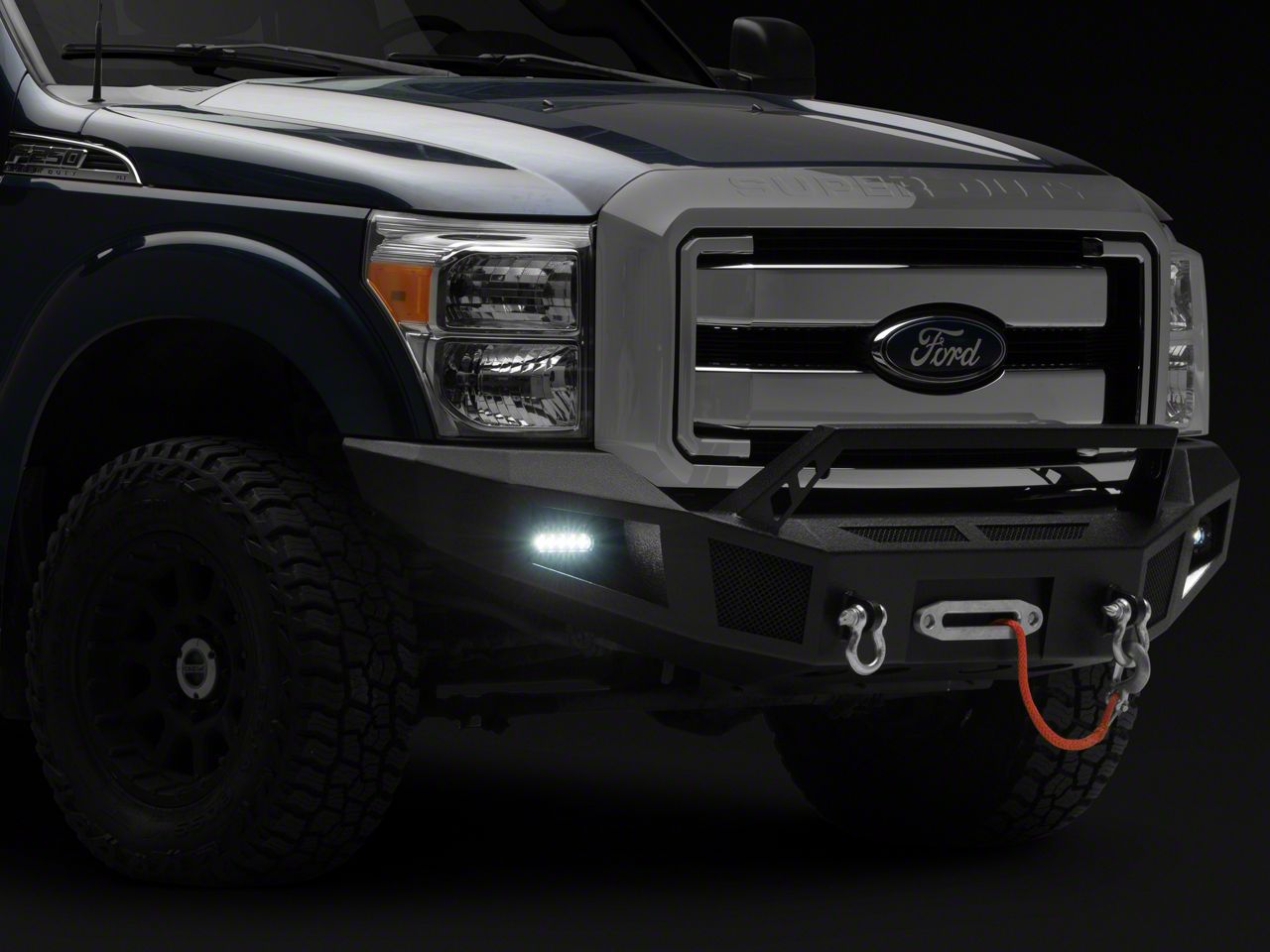 Barricade F-250 Super Duty HD Front Winch Bumper with LED Lighting ...