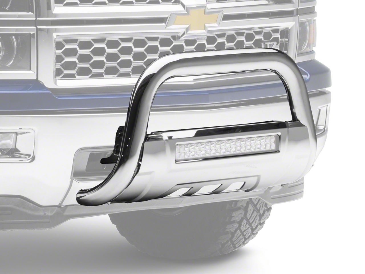 Barricade Silverado 1500 HD Bull Bar with Skid Plate and 20-Inch LED ...
