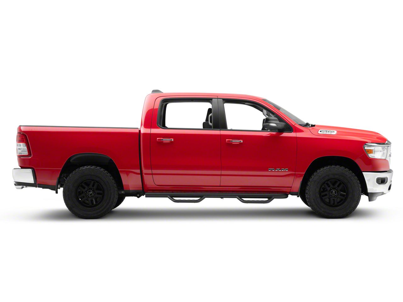 Barricade RAM 1500 Tubular Drop Steps; Fine Textured Black Finish ...