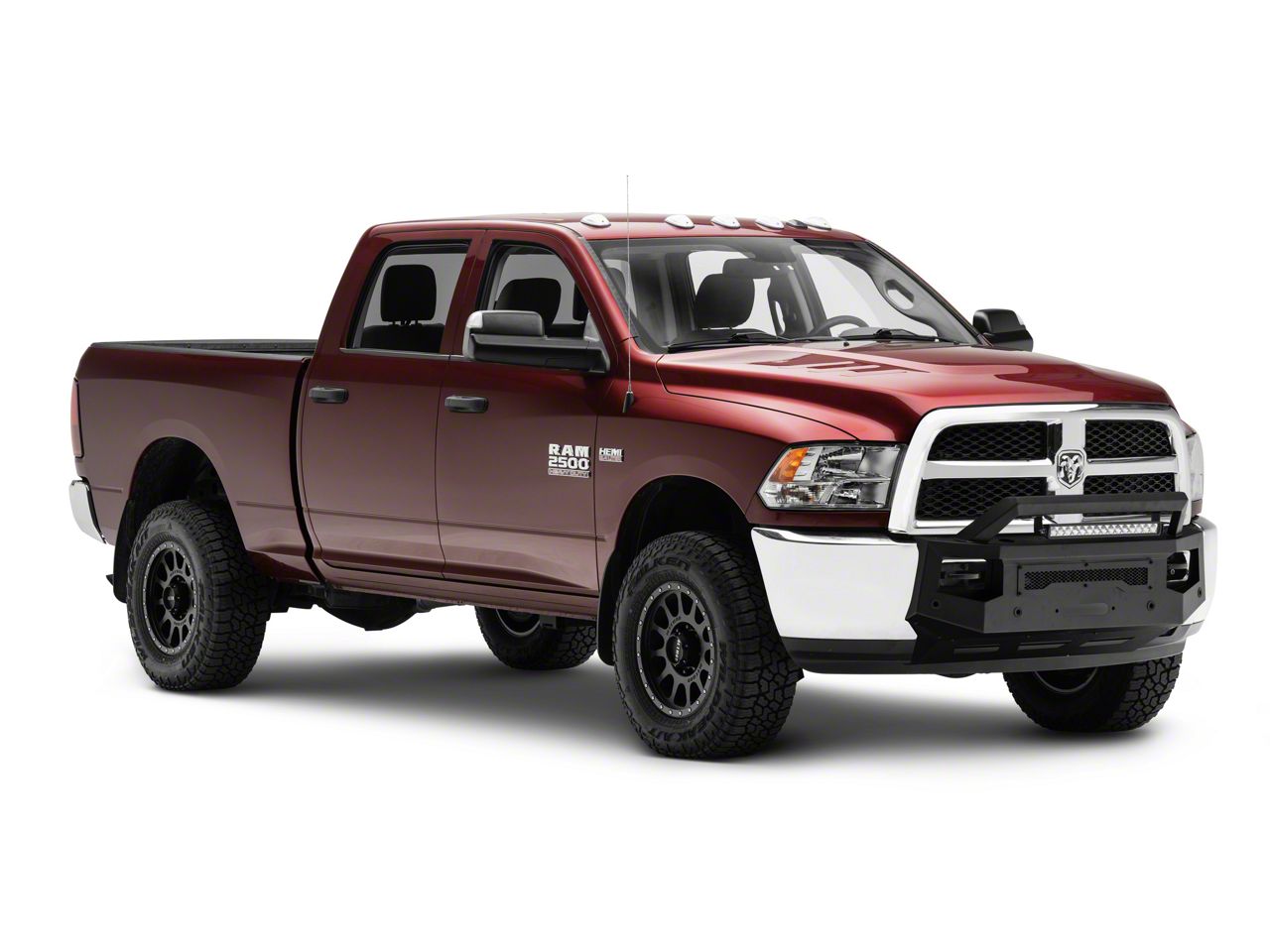 Barricade RAM 2500 HD Stubby Front Bumper with Winch Mount and 20-Inch ...