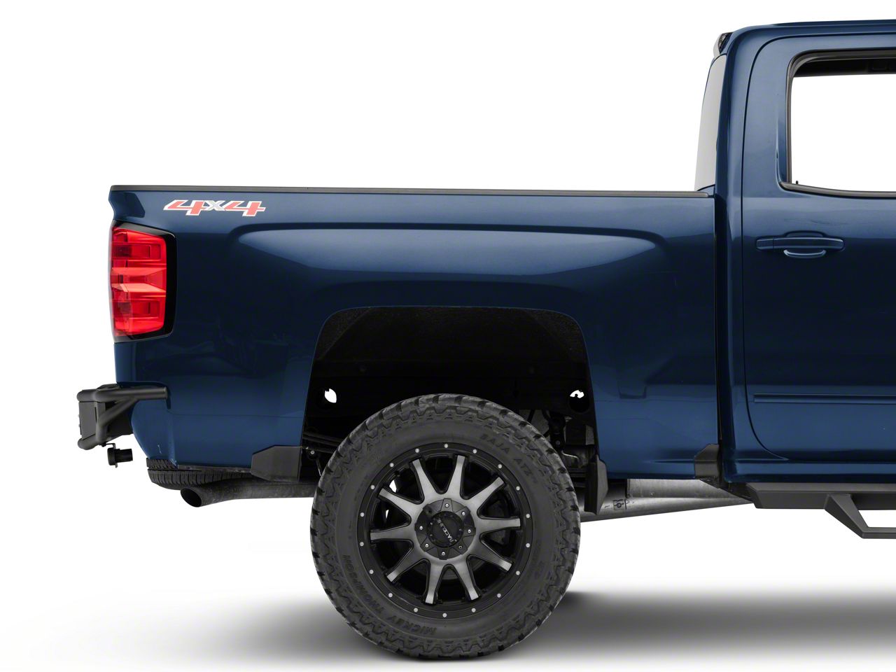 Barricade Silverado 1500 Pre-Runner Rear Bumper with LED Fog Lights ...
