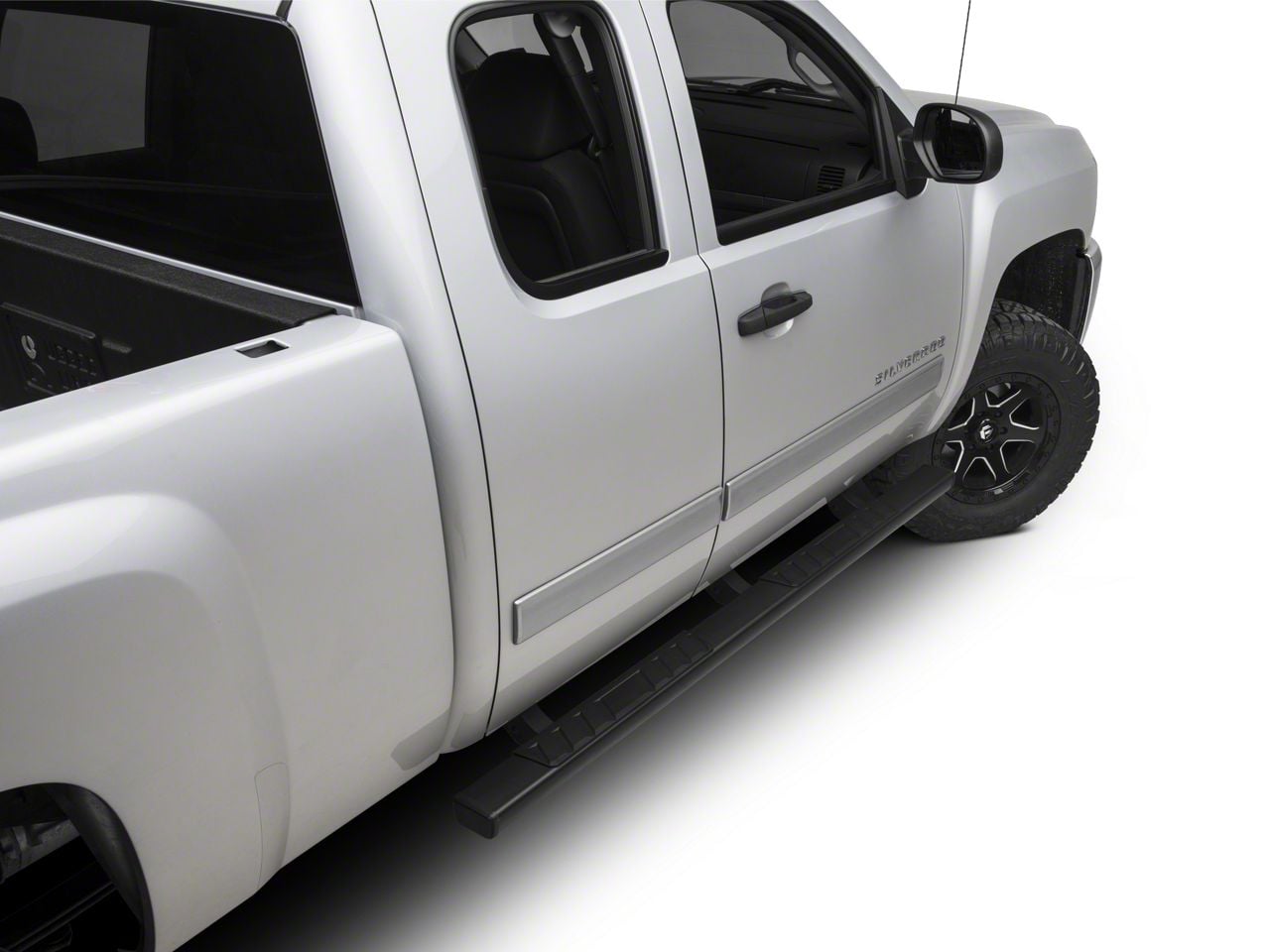 Barricade Silverado 1500 T4 Side Step Bars; Rocker Mount; Black S101581 ...