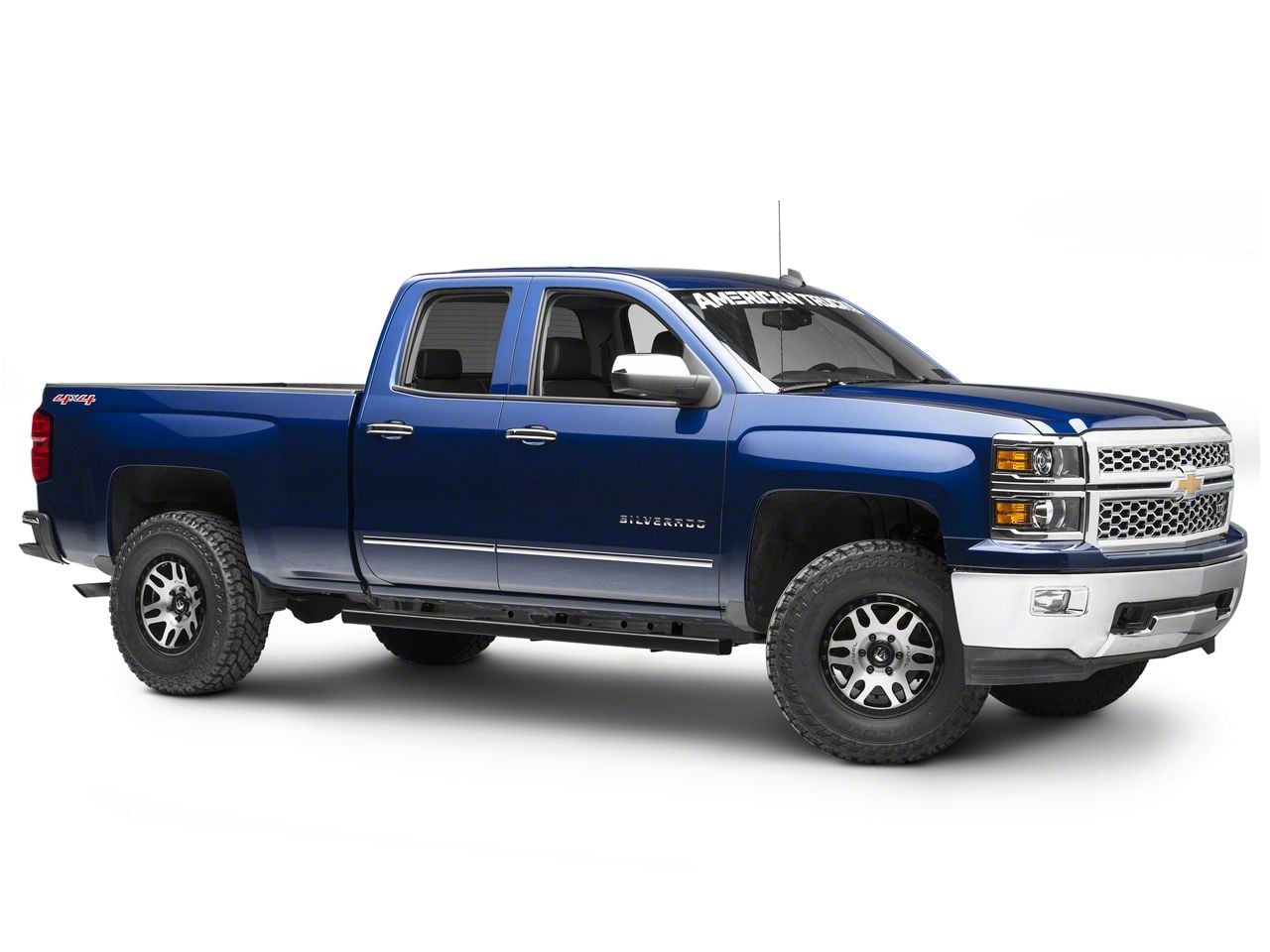 Barricade Silverado 1500 T4 Side Step Bars; Rocker Mount; Black S101582 ...