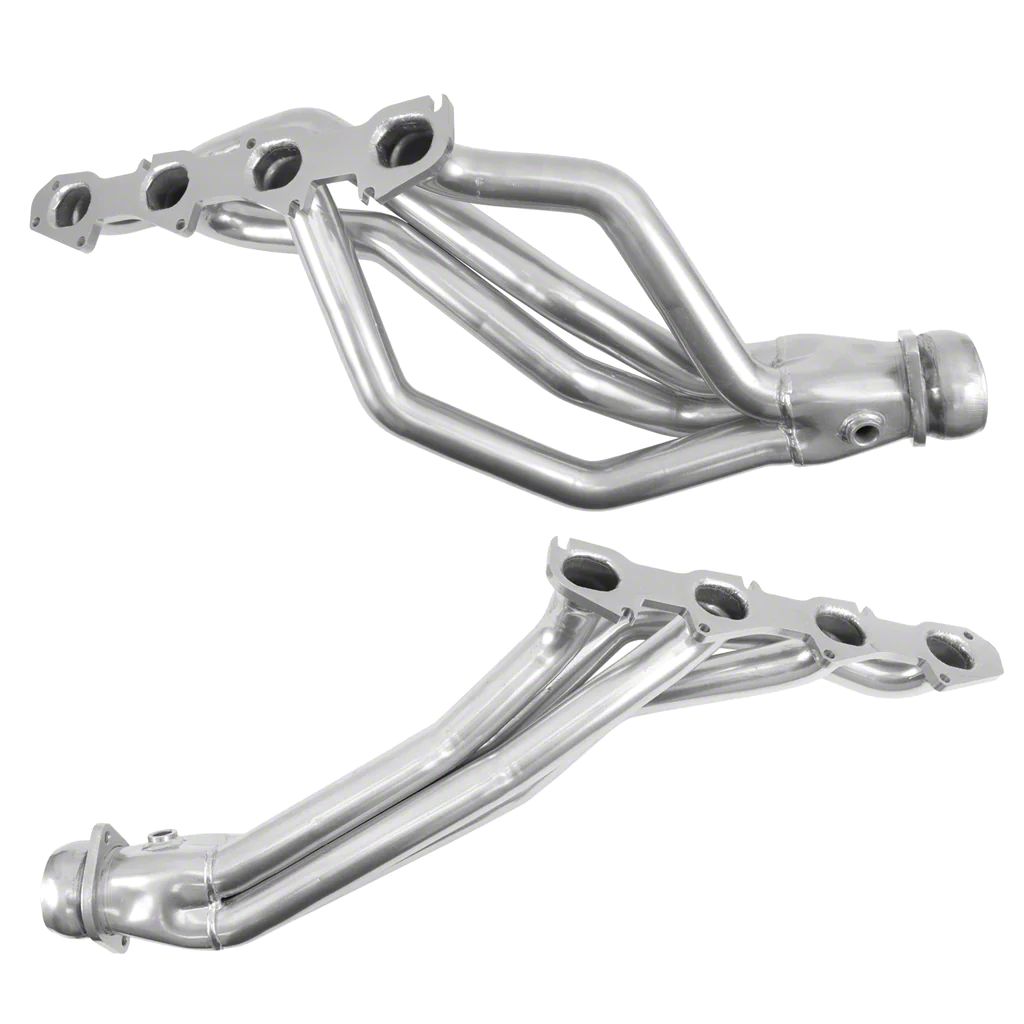 BBK RAM 1500 1-3/4-Inch Long Tube Headers; Polished Silver Ceramic 19500 (09-24 5.7L RAM 1500 ...