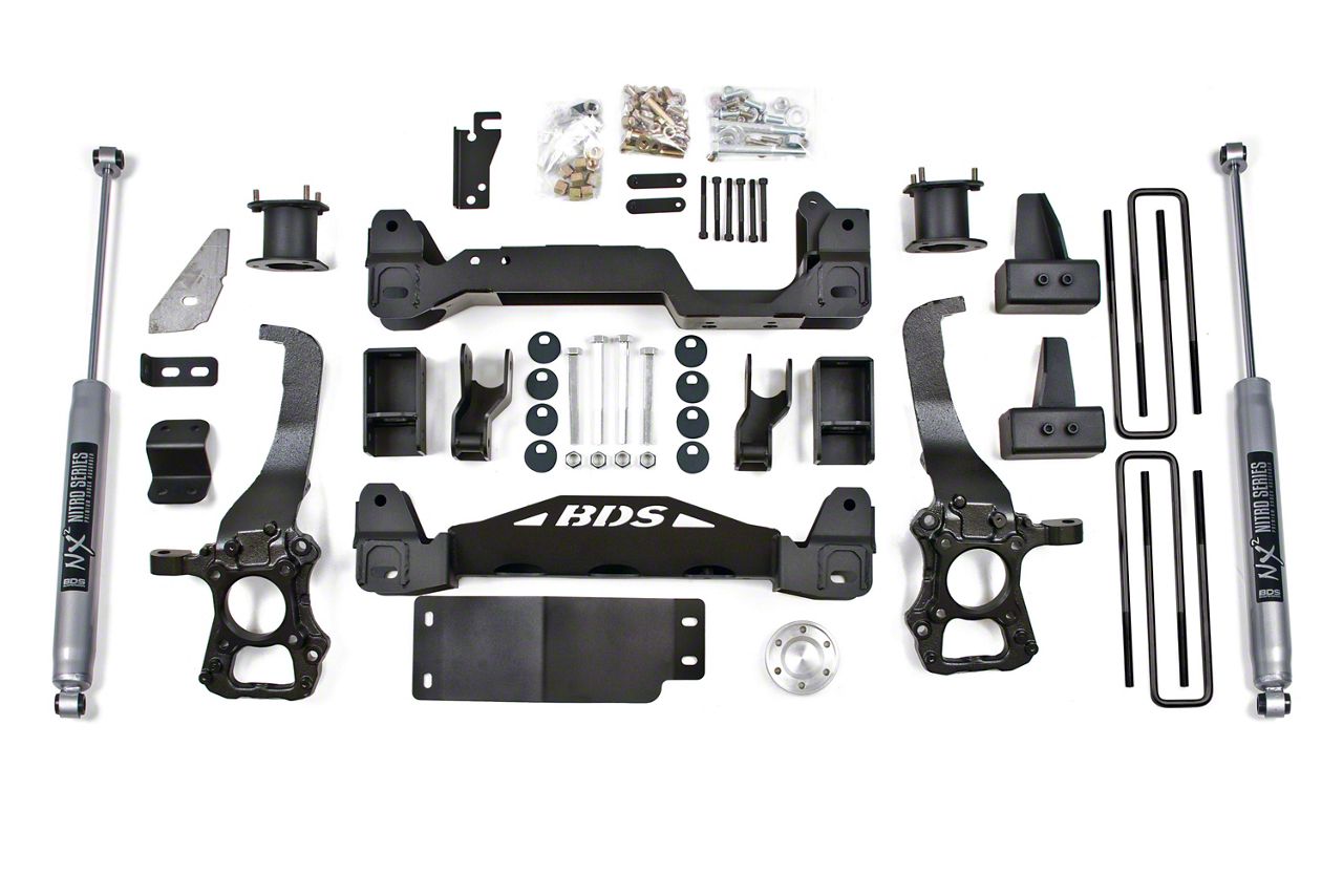 BDS F-150 4-Inch Suspension Lift Kit with 2-Inch Rear Lift Blocks and ...