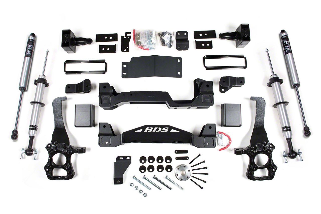 BDS F-150 6-Inch Suspension Lift Kit with 4-Inch Rear Lift Blocks, FOX ...