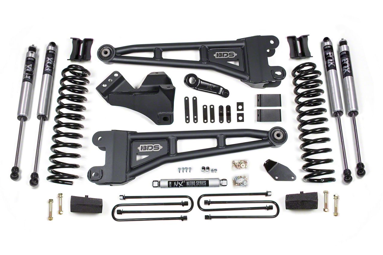BDS F-250 Super Duty 4-Inch Radius Arm Suspension Lift Kit with Rear ...