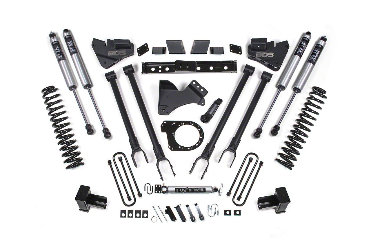 BDS F-250 Super Duty 6-Inch 4-Link Suspension Lift Kit with 5-Inch Rear ...