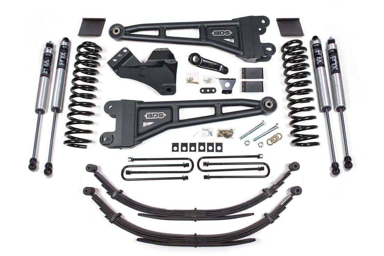 BDS F-250 Super Duty 6-Inch Radius Arm Suspension Lift Kit with FOX 2.0 ...