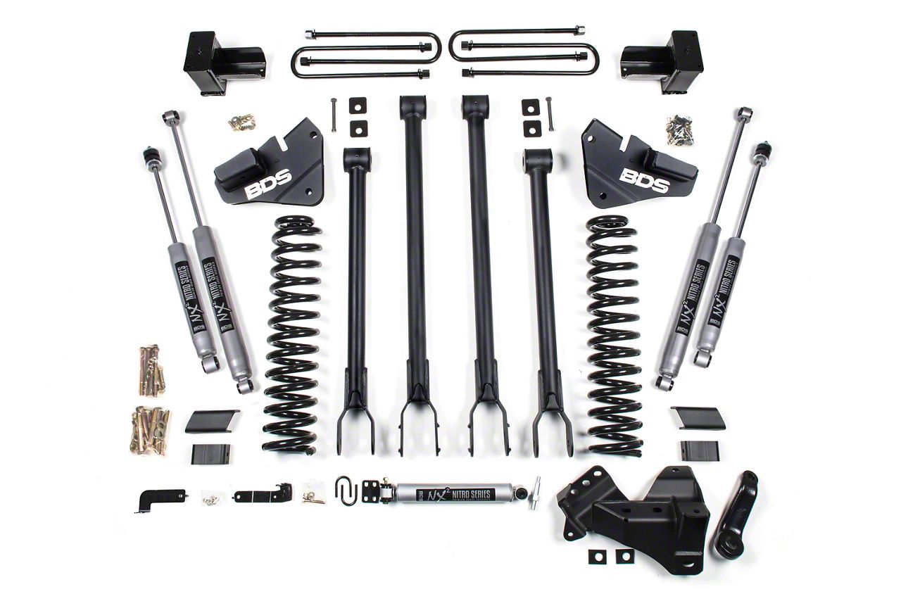 BDS F-350 Super Duty 4-Inch 4-Link Suspension Lift Kit with 5-Inch Rear ...