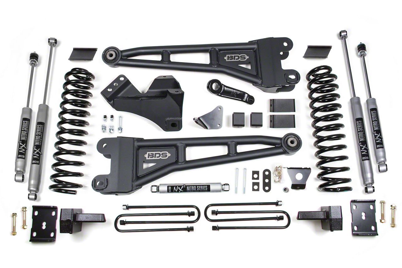BDS F-350 Super Duty 6-Inch Radius Arm Suspension Lift Kit with 4-Inch ...