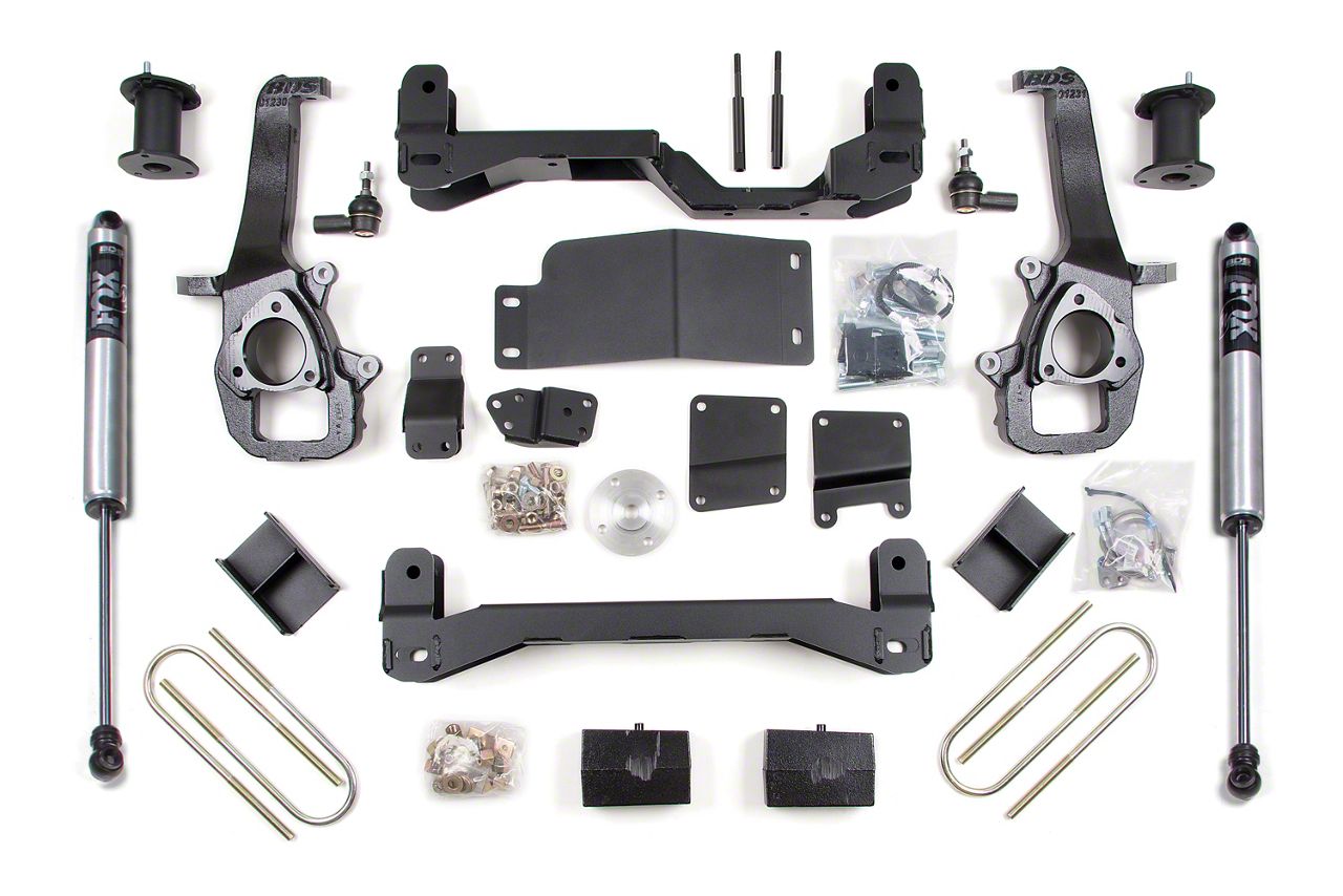 BDS RAM 1500 4-Inch Suspension Lift Kit with Rear Lift Blocks and FOX 2 ...