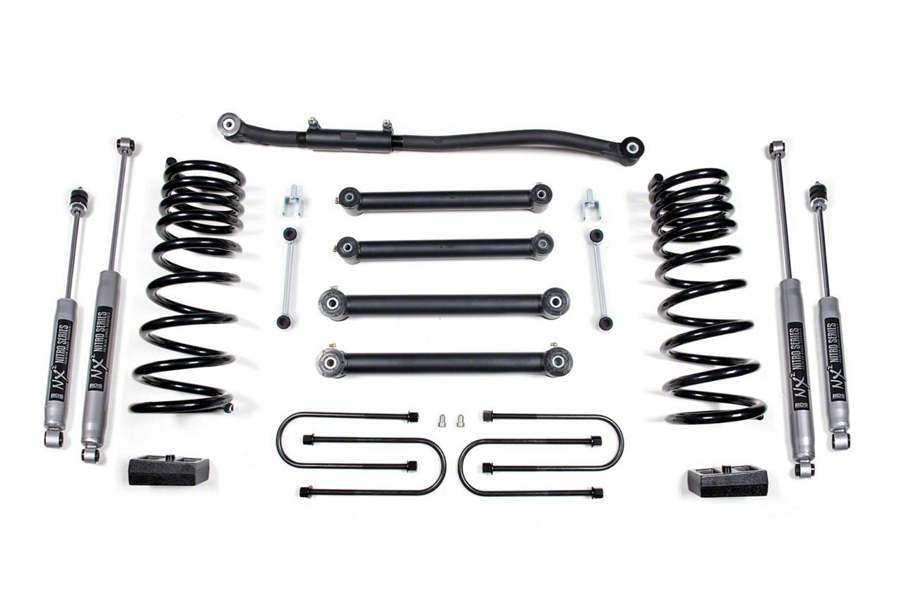 BDS RAM 3500 3-Inch Suspension Lift Kit with Rear Lift Blocks and NX2 ...