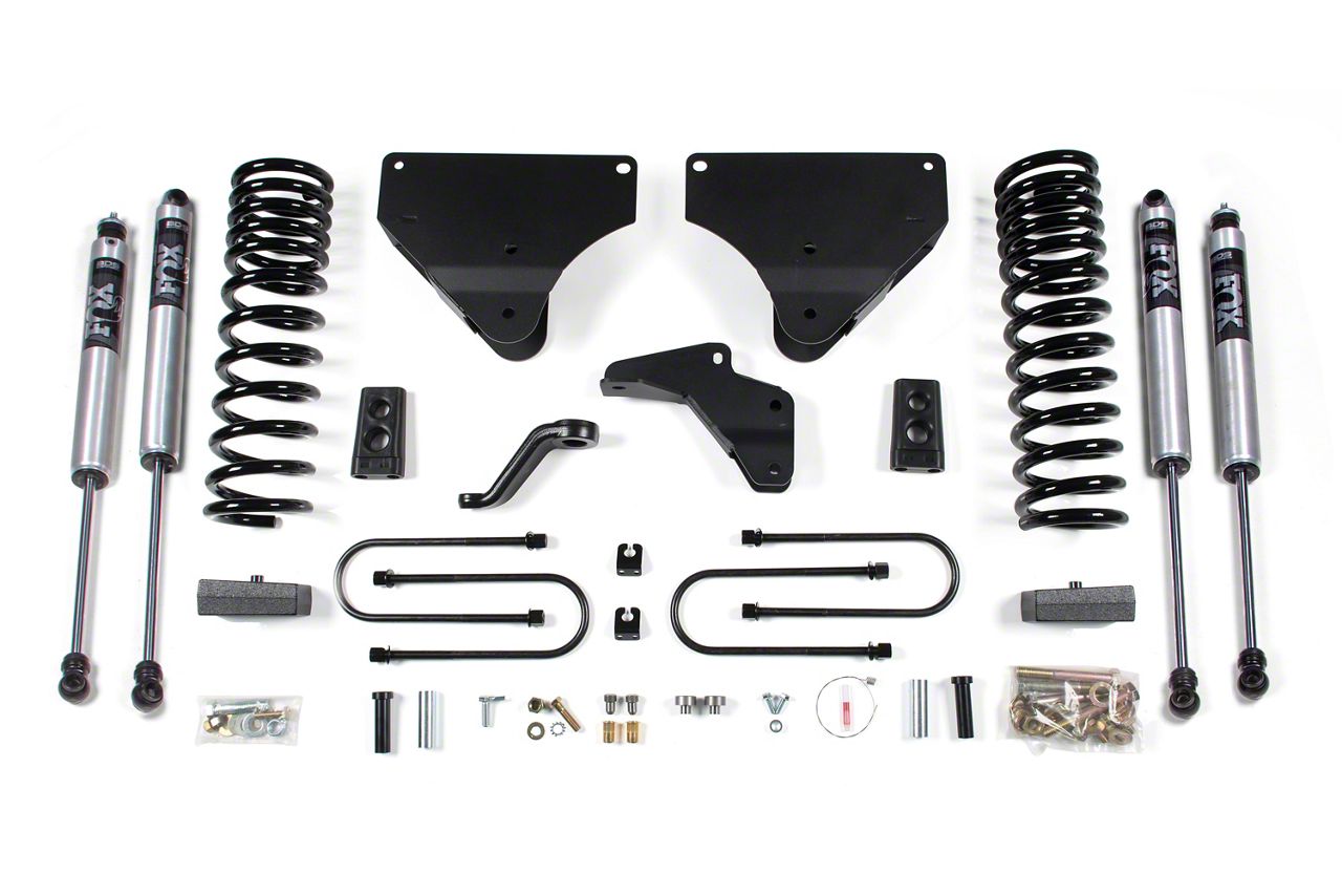 BDS RAM 3500 4-Inch Suspension Lift Kit with Rear Lift Blocks and FOX 2 ...