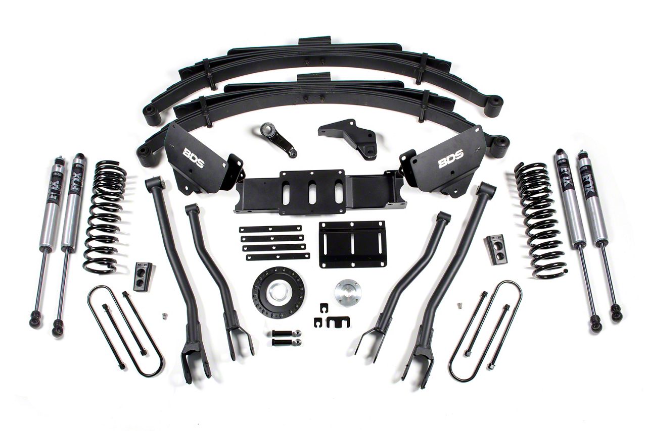 BDS RAM 3500 6-Inch 4-Link Suspension Lift Kit with Rear Leaf Springs ...