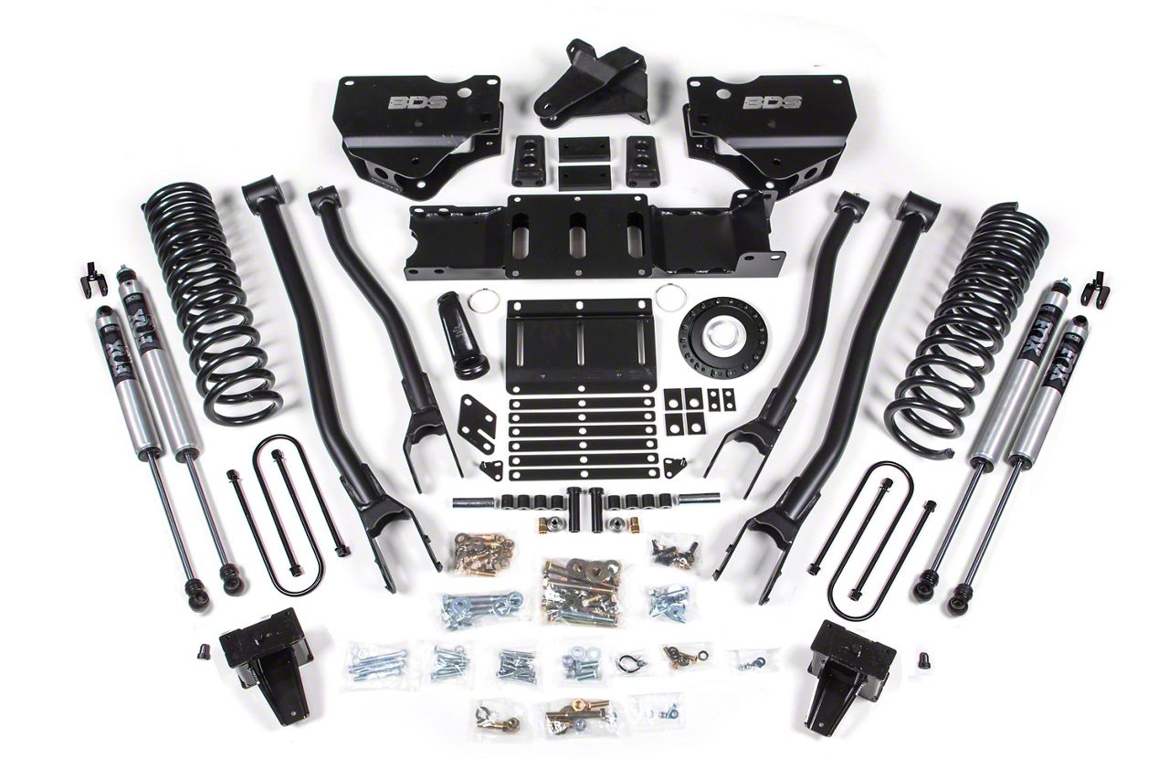 BDS RAM 3500 6-Inch 4-Link Suspension Lift Kit with Rear Lift Blocks ...