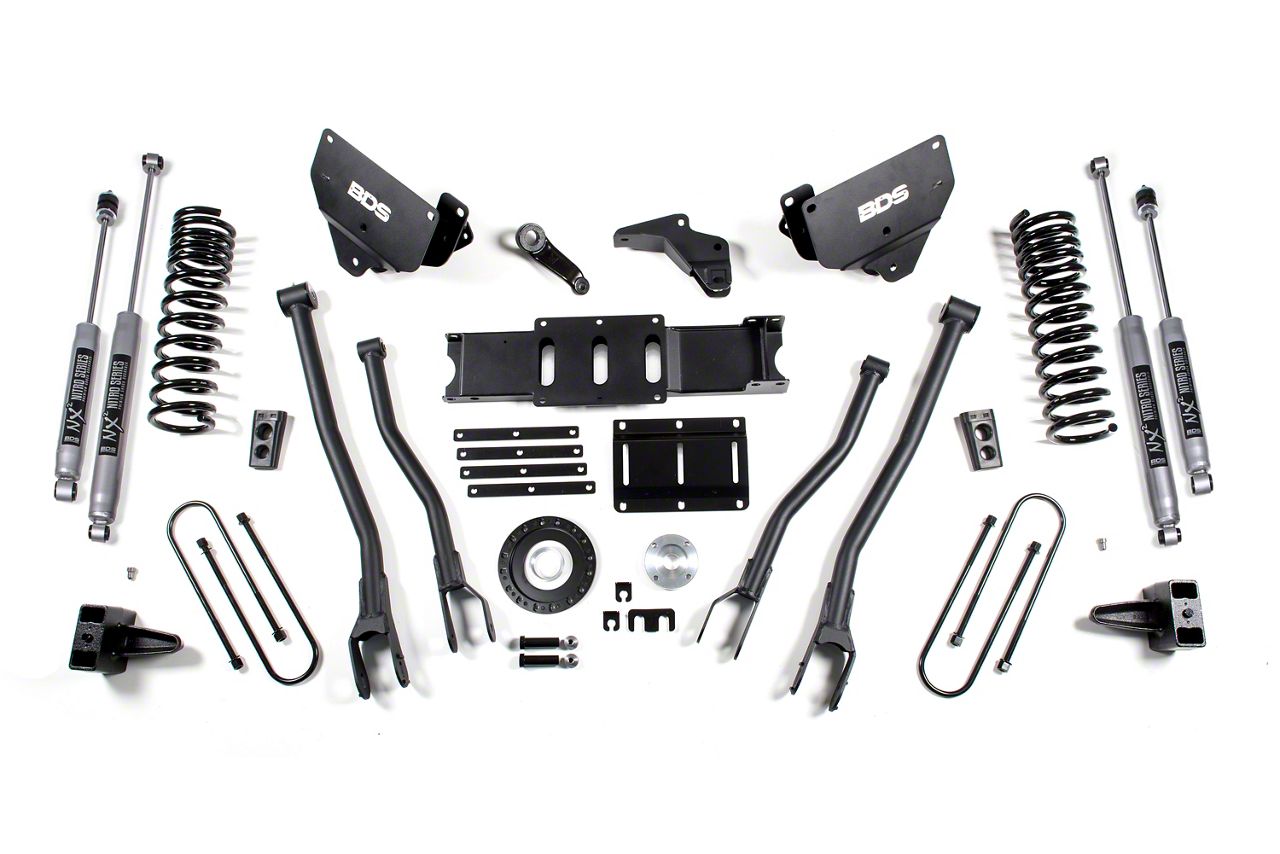 BDS RAM 3500 6-Inch 4-Link Suspension Lift Kit with 4-Inch Rear Lift ...