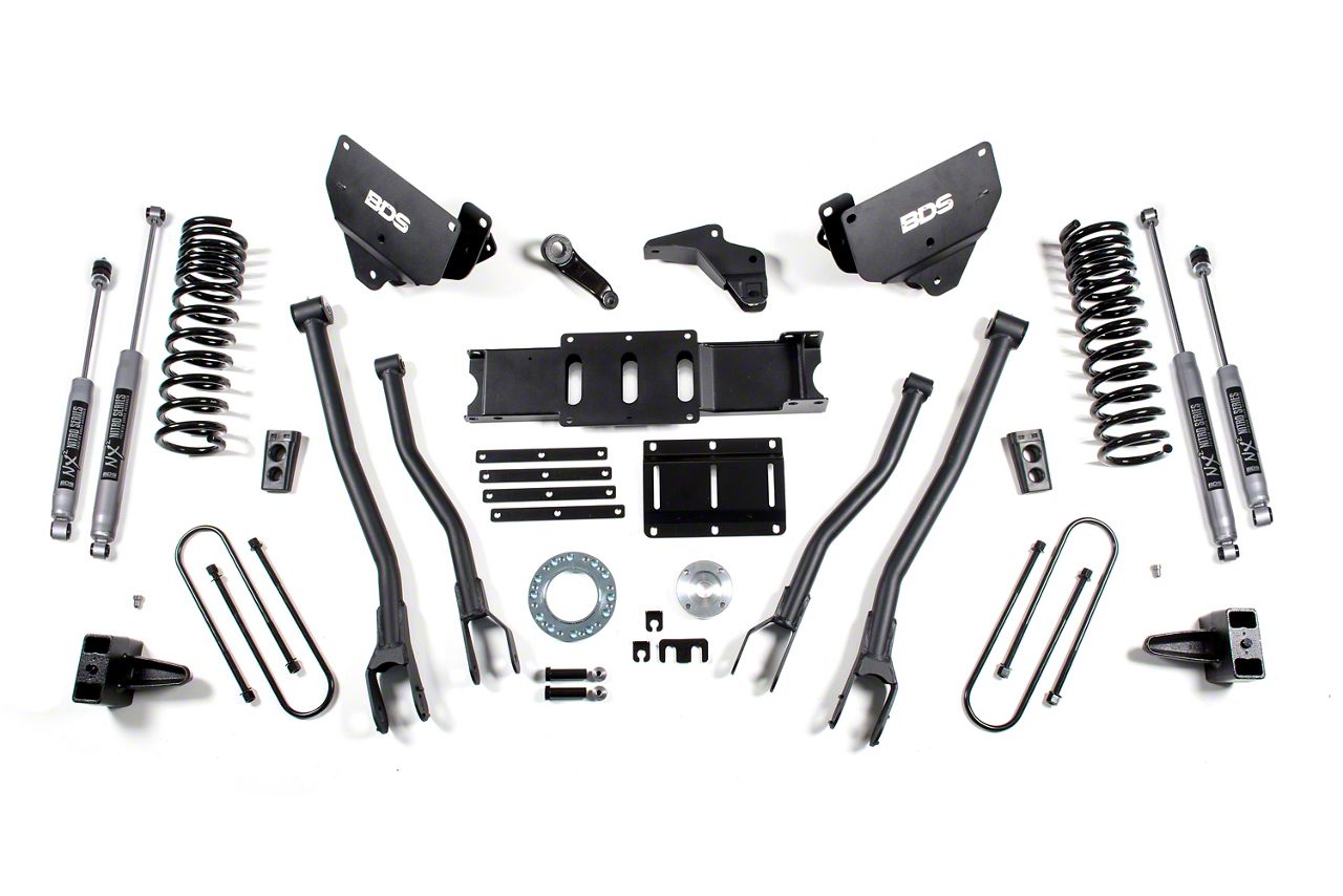 BDS RAM 3500 6-Inch 4-Link Suspension Lift Kit with 5-Inch Rear Lift ...