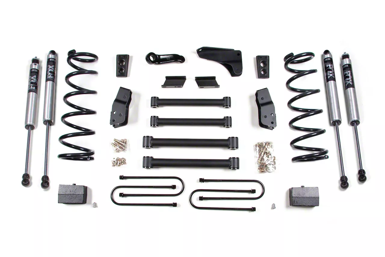 BDS RAM 3500 6-Inch Suspension Lift Kit with Rear Lift Blocks and FOX 2 ...