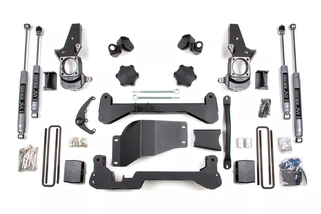 BDS Silverado 2500 4.50-Inch Suspension Lift Kit with Rear Lift Blocks ...