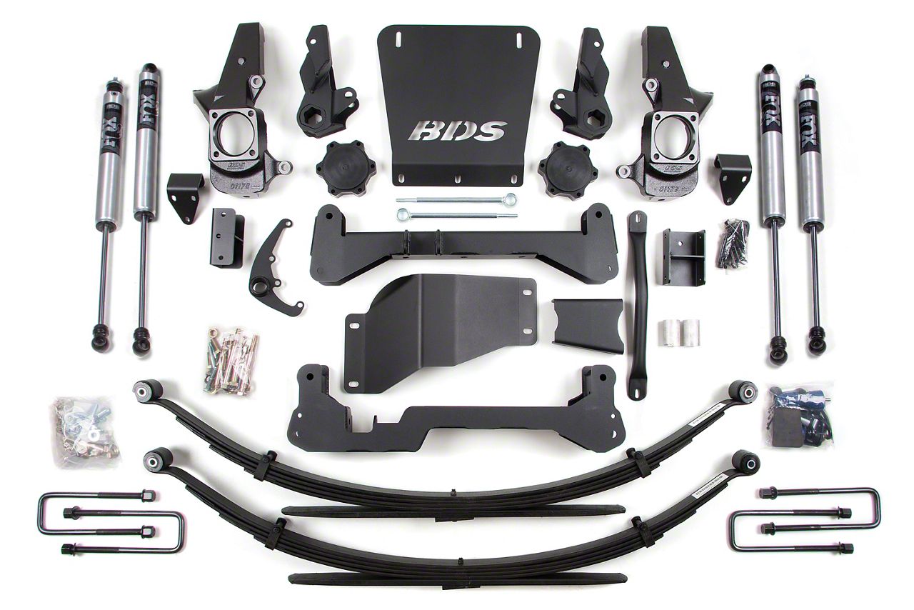 BDS Silverado 2500 5-Inch Suspension Lift Kit with Leaf Springs and FOX 2.0 Performance Shocks ...