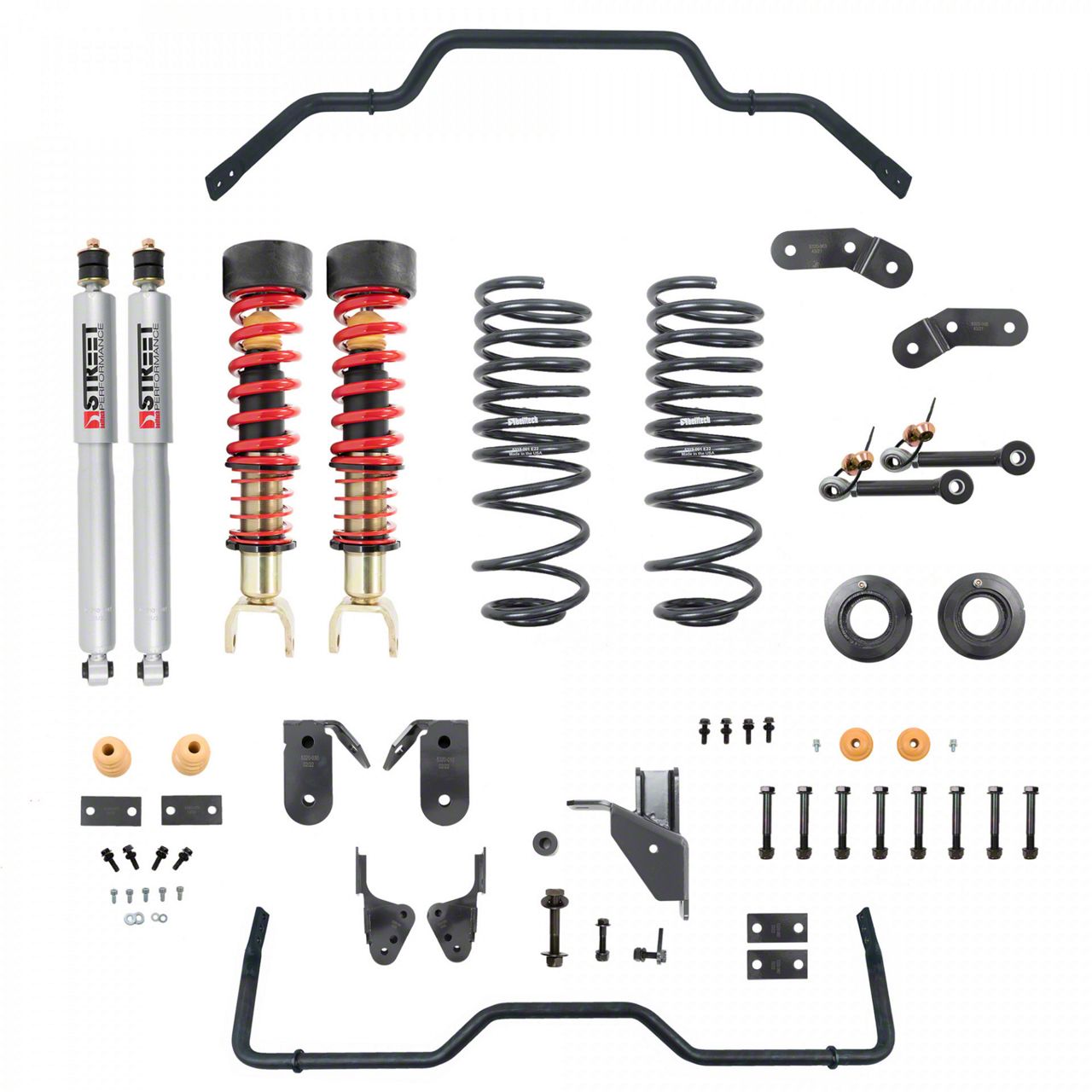 Belltech RAM 1500 Lowering Kit with Coil-Overs, Street Performance Shocks and Anti-Sway Bars; 1 ...