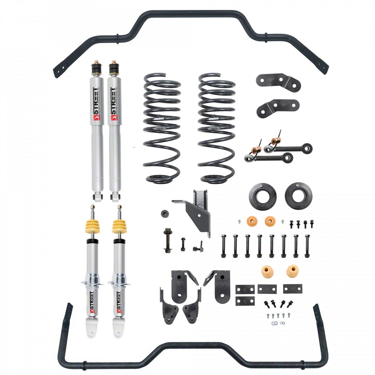 Belltech RAM 1500 Lowering Kit with Street Performance Struts, Shocks and Anti-Sway Bars; 1 to 3 ...