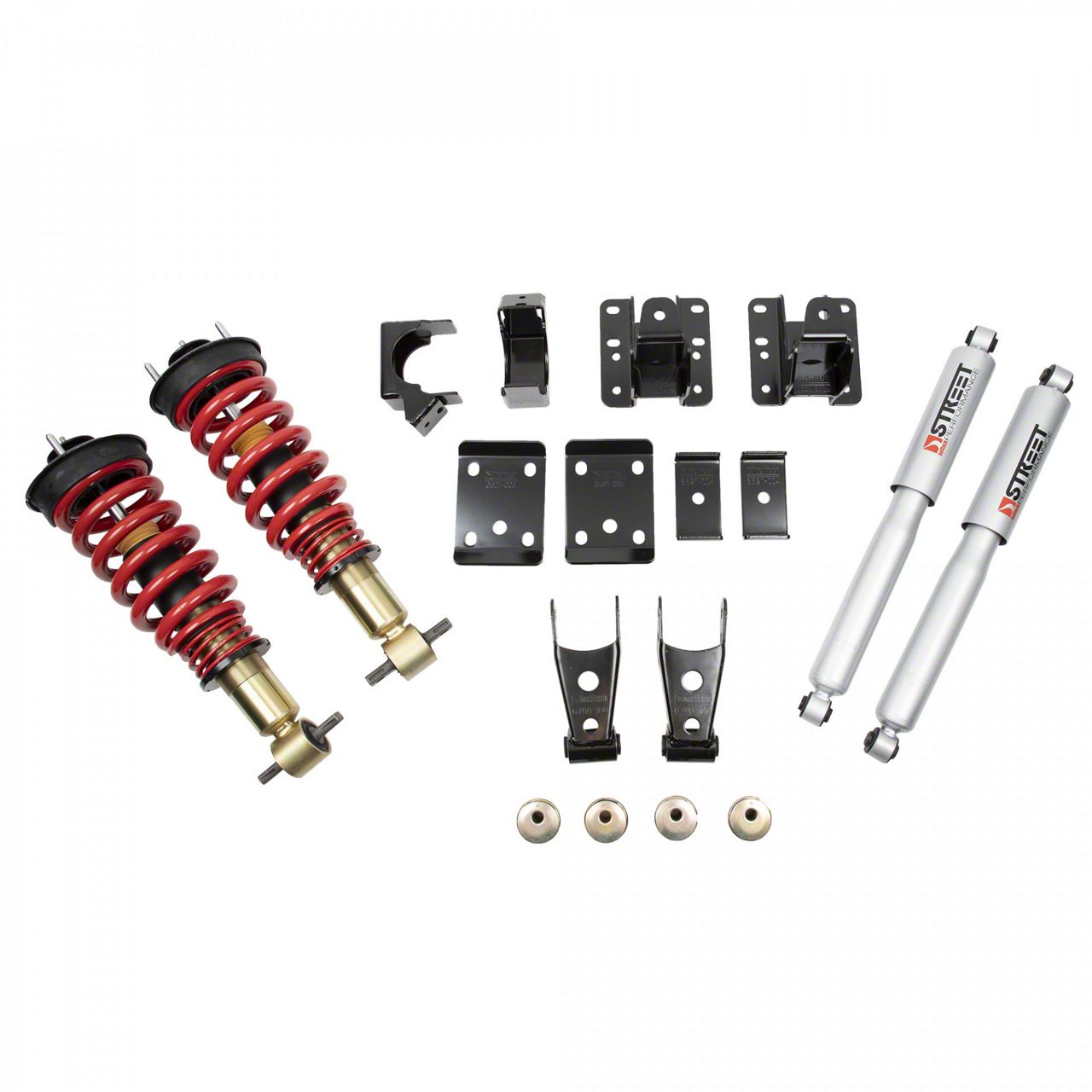Belltech Silverado 1500 Lowering Kit with Performance Front Coil-Overs; 1 to 3-Inch Front / 4 ...
