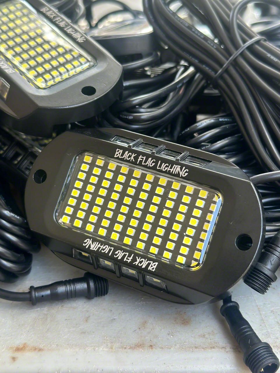 Black Flag Lighting F-250 Super Duty 104 LED Chip Pure White Rock ...