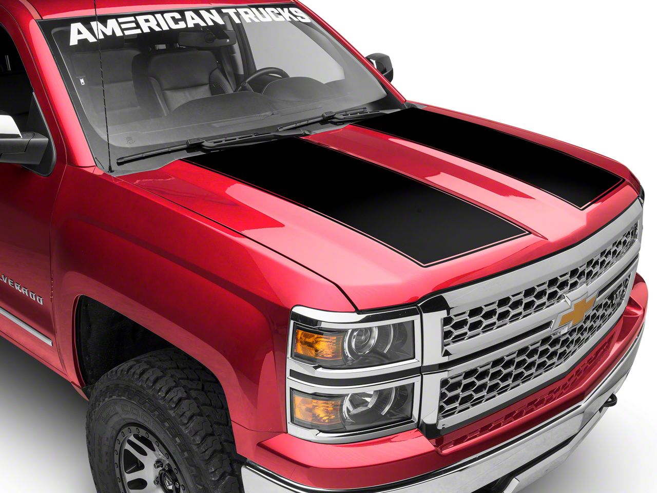 SEC10 Silverado 1500 Black Hood Decal S106759 (14-18 Silverado 1500)