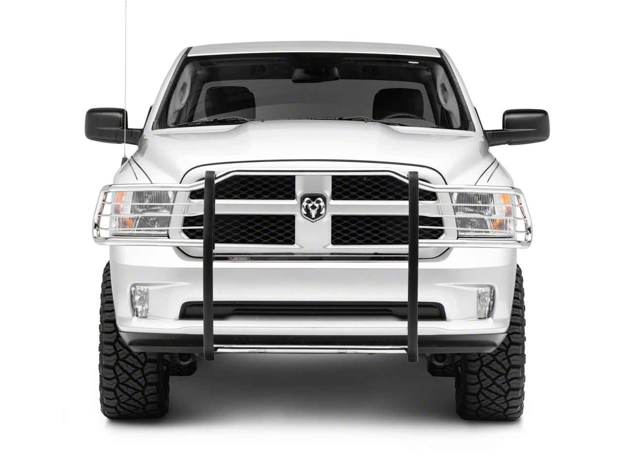 RAM 1500 Grille Guard; Stainless Steel (09-18 RAM 1500, Excluding Rebel ...