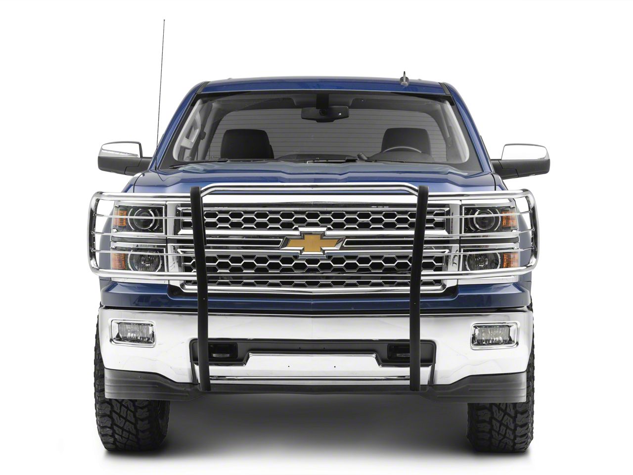 Silverado 1500 Grille Guard; Stainless Steel (14-17 Silverado 1500 ...