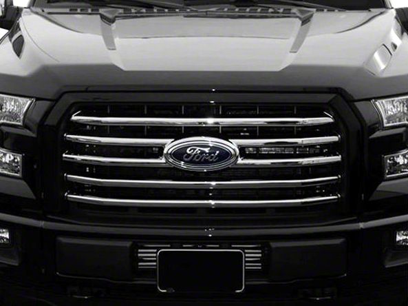 F-150 Mesh Upper Overlay Grille; Chrome (15-17 F-150 XLT; 2017 F-150 XL ...