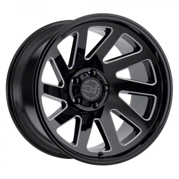 Black Rhino RAM 3500 Thrust Gloss Black Milled 8-Lug Wheel; 20x9.5; 6mm ...