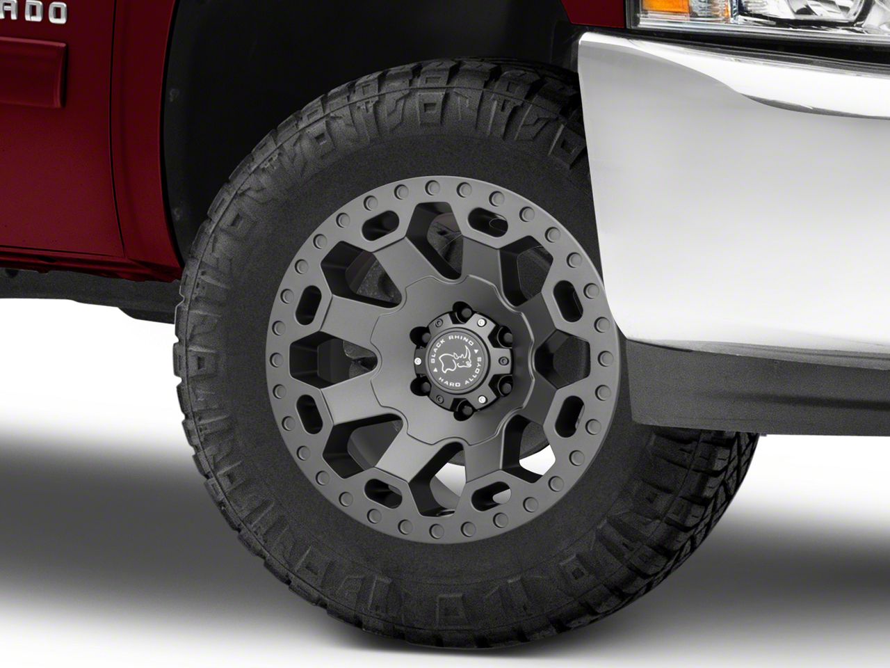 Black Rhino Silverado 1500 Warlord Matte Gunmetal 6-Lug Wheel; 18x8 ...