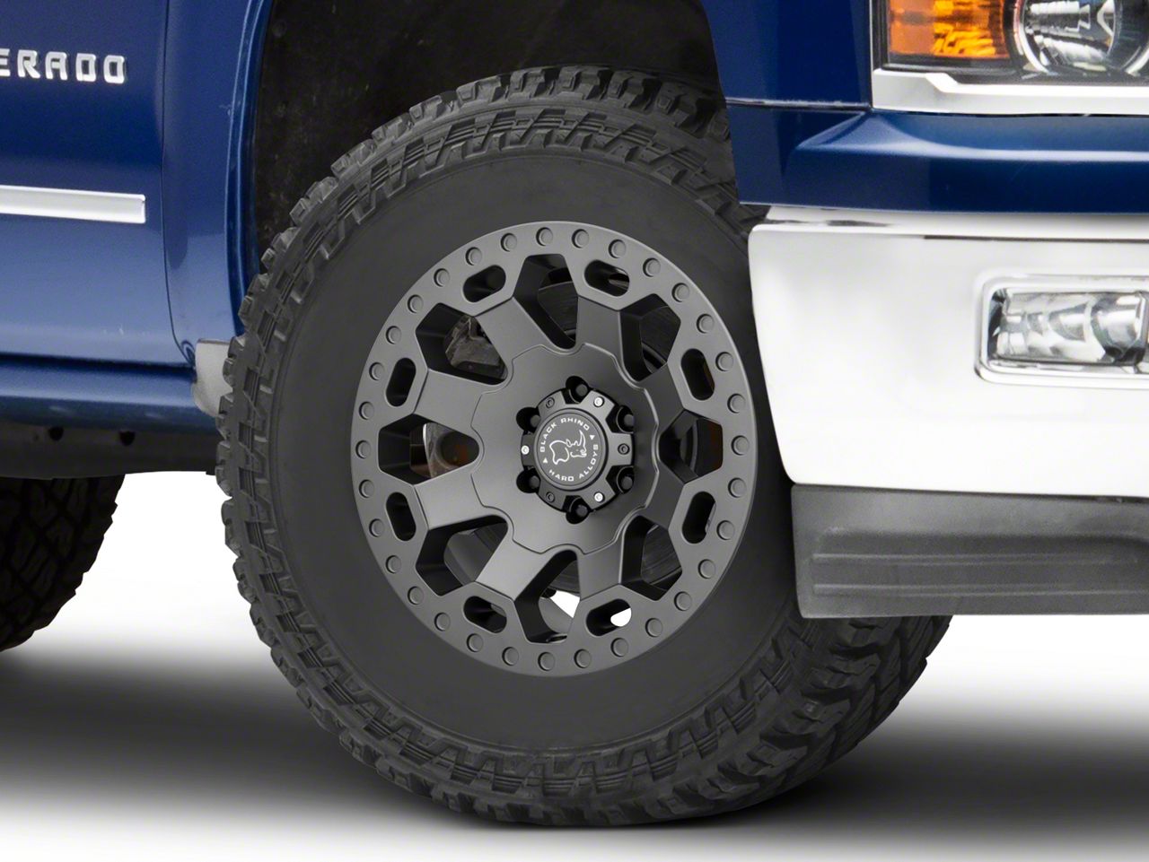 Black Rhino Silverado 1500 Warlord Matte Gunmetal 6-Lug Wheel; 18x8 ...