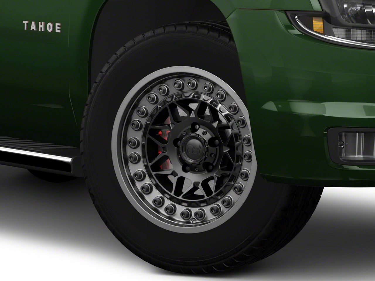 Black Rhino Tahoe Alpha Matte Black with Gunmetal Lip 6-Lug Wheel ...